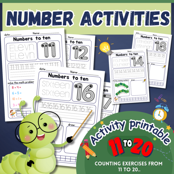 Kindergarten Writing Numbers 11-20 and Numbers Activities | Made By ...