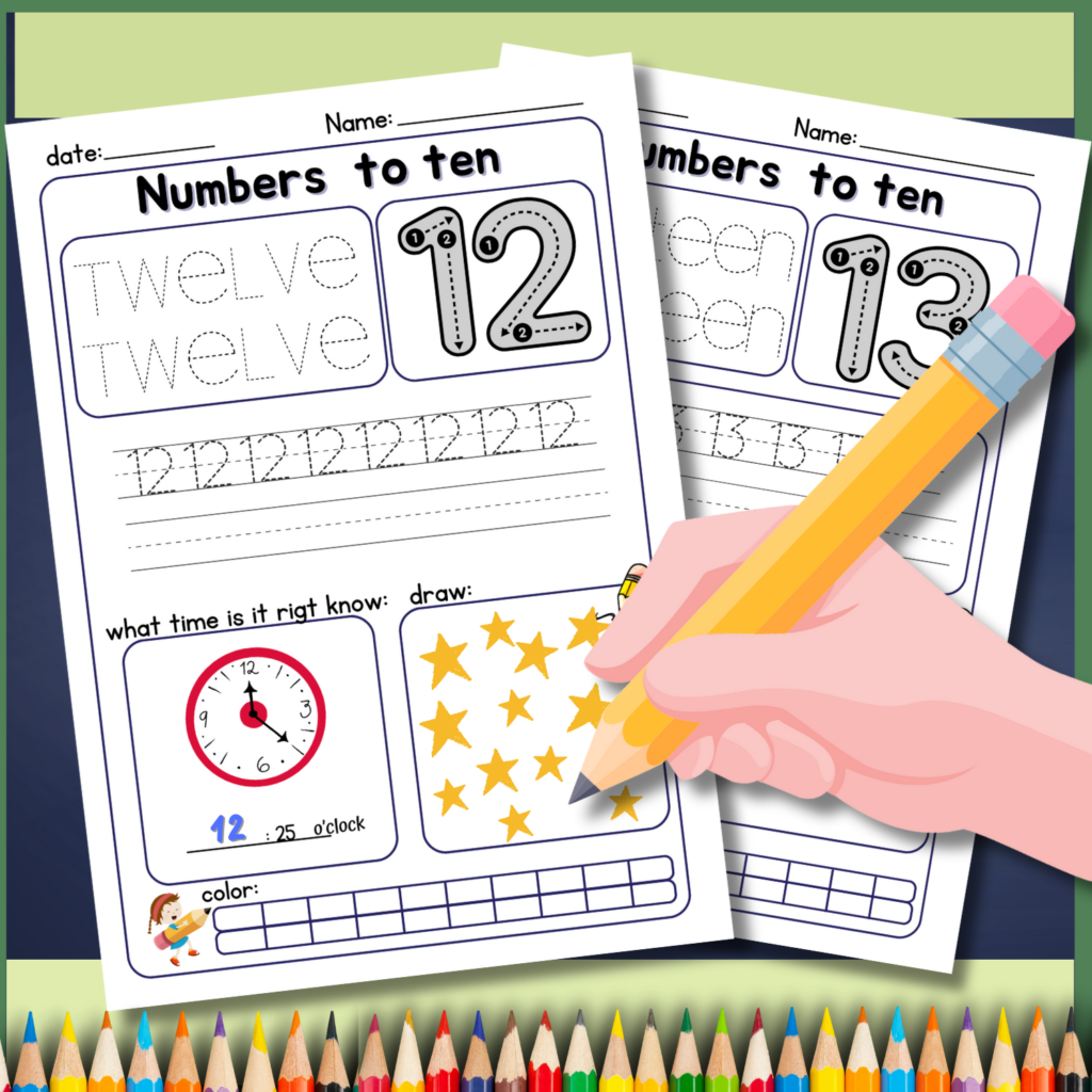 Kindergarten Writing Numbers 11-20 and Numbers Activities - Made By ...