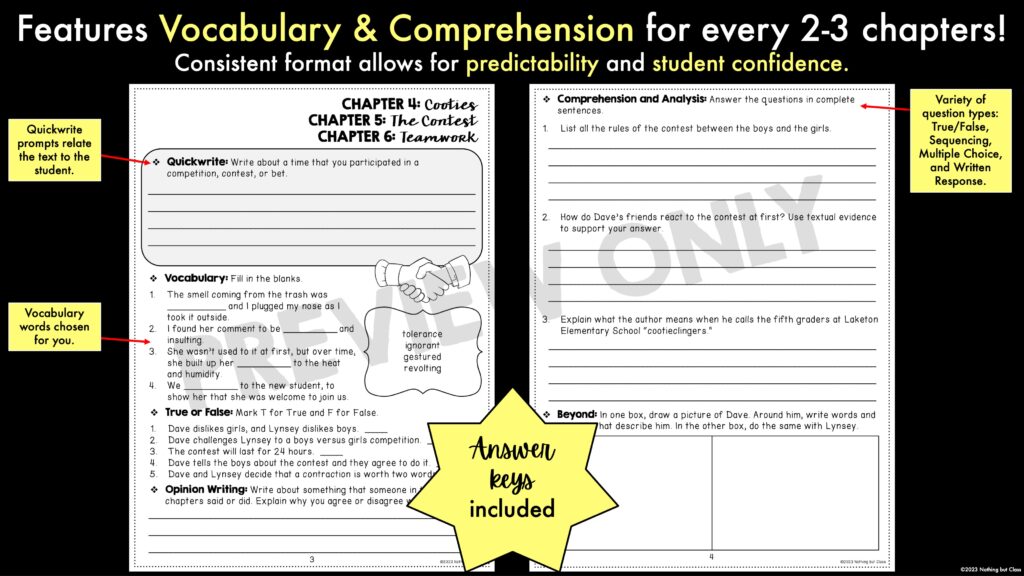 No Talking Novel Study Unit - Made By Teachers