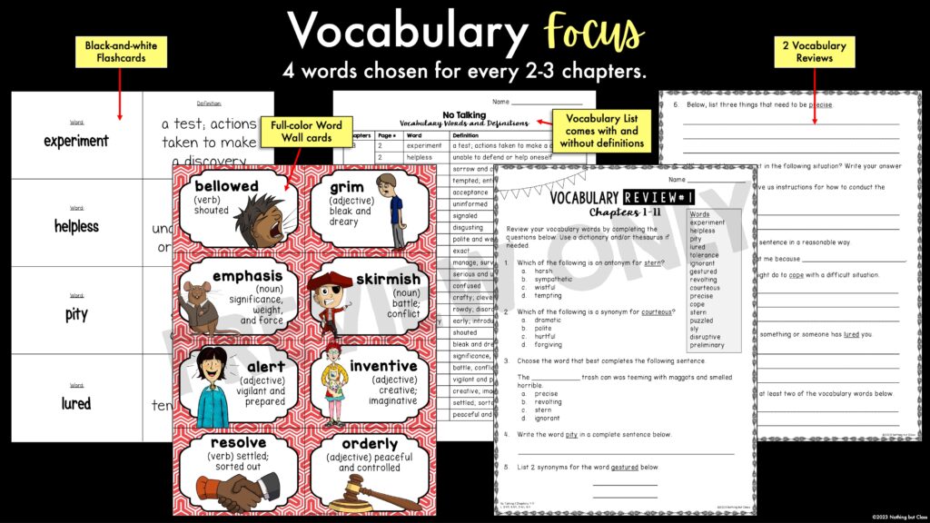 No Talking Novel Study Unit - Made By Teachers
