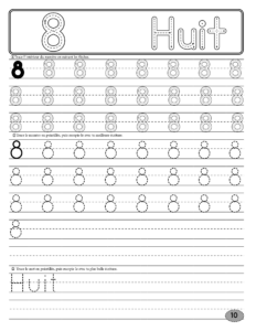 FRENCH Number Tracing Practice Worksheets - Tracer les chiffres | 0-100 ...