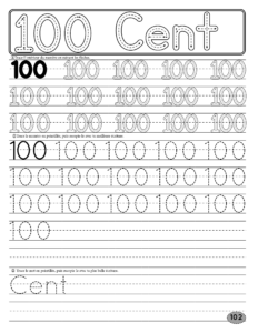 FRENCH Number Tracing Practice Worksheets - Tracer les chiffres | 0-100 ...