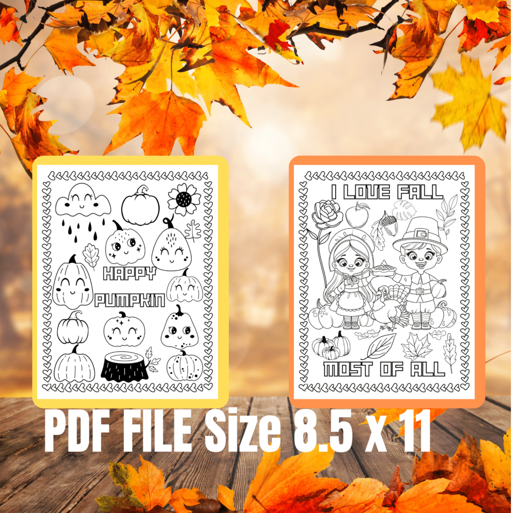 Fall Autumn Season Coloring Sheets | Fall-Themed Pumpkin Coloring Pages ...