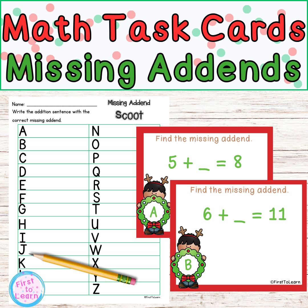 Missing Addends Task Cards (Scoot Game) | Made By Teachers