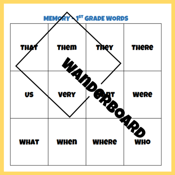 Sight Word Memory Game Flashcards 1st Grade - Made By Teachers