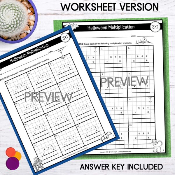 Halloween 3 Digit by 1 Digit Multiplication Google Slides and ...