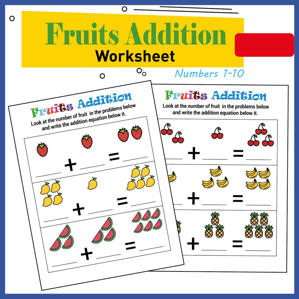 Fun with Fruit: Teaching Addition to Pre-Kindergarten Children - Made ...