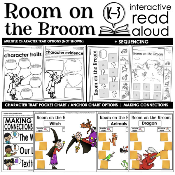 Room on the Broom Interactive Read Aloud Activities + Halloween Craft ...