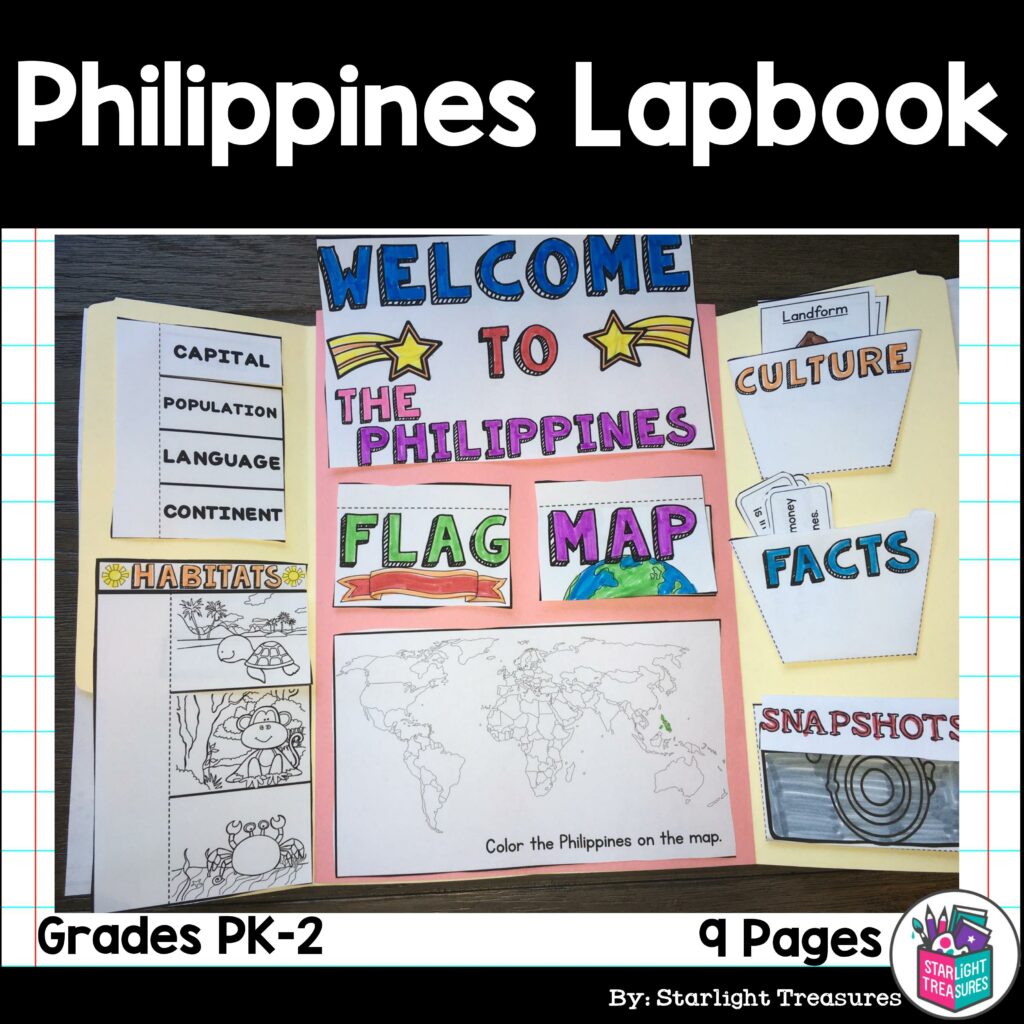 Philippines Lapbook for Early Learners - A Country Study - Made By Teachers
