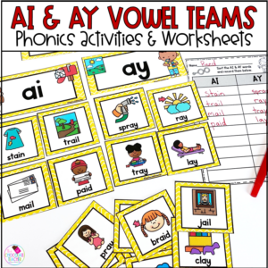 AI and AY Vowel Teams Worksheets and Activities - Made By Teachers