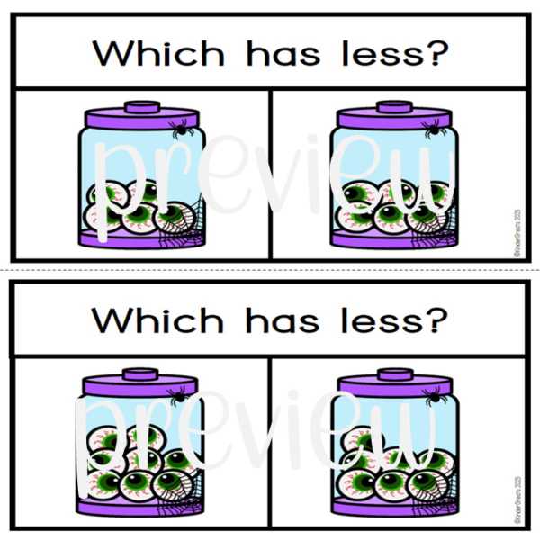 Comparing Numbers Clip Cards to 10 | More, Less & Equal - Made By Teachers