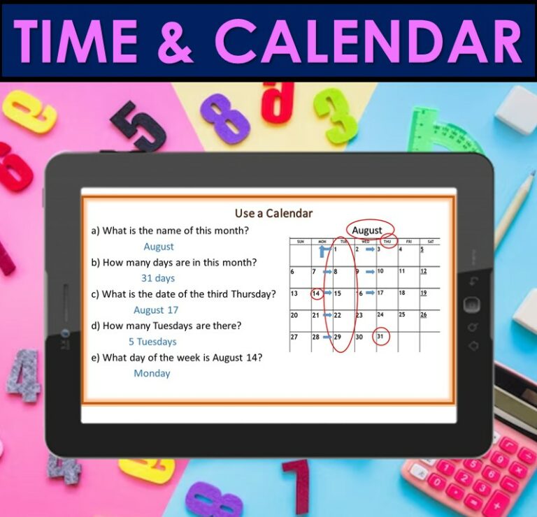 Time and Calendar | PowerPoint Lesson Slides for 2nd Grade - Made By ...