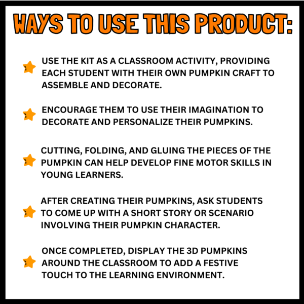 Halloween Craft | Simple Make Your Own 3D Pumpkin Halloween | Pumpkin ...