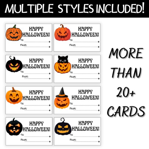 Pumpkin Happy Halloween Gift Tag: Spooky and Fun Classroom Celebrations ...