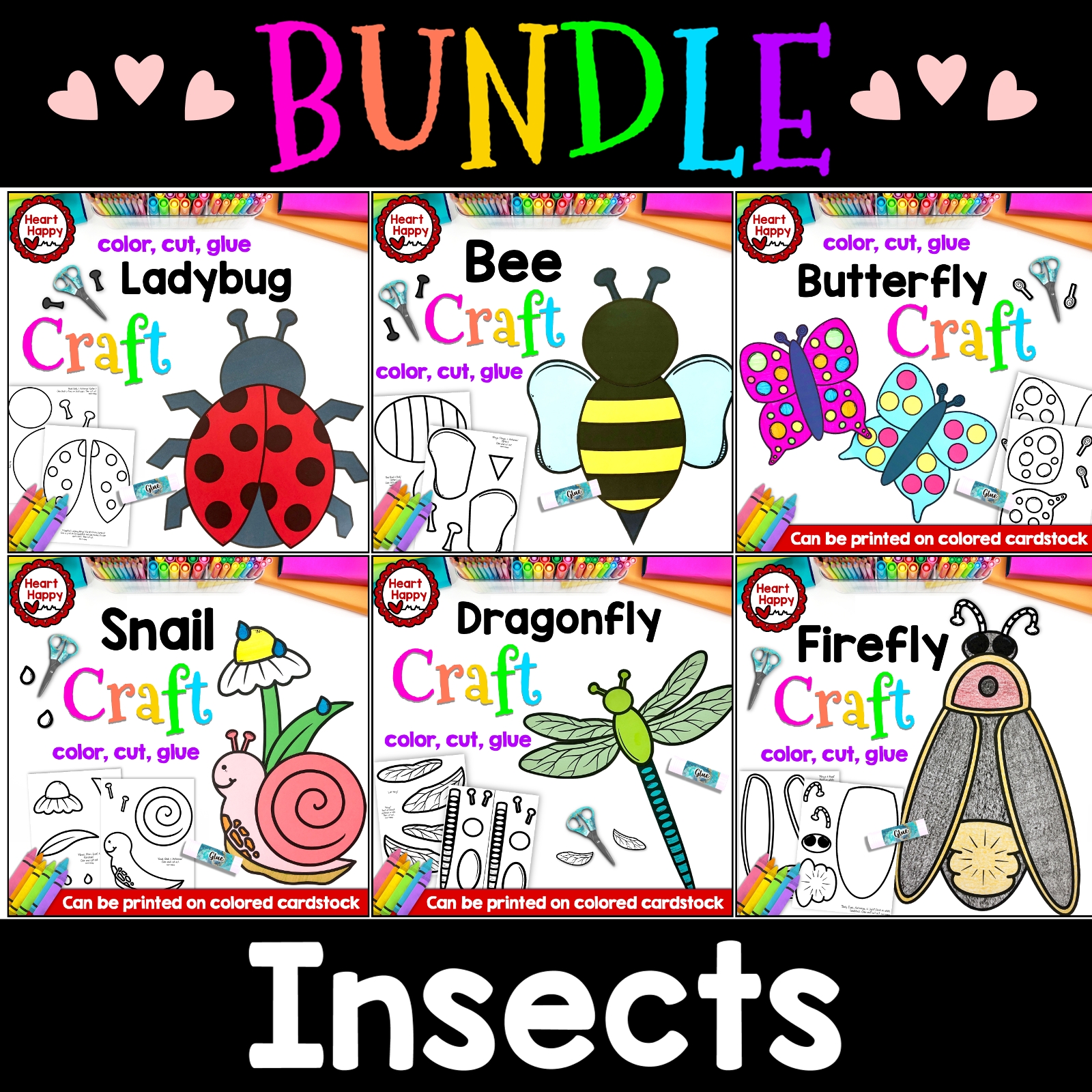 Insect Crafts BUNDLE | Bug Crafts | Spring Crafts | Made By Teachers