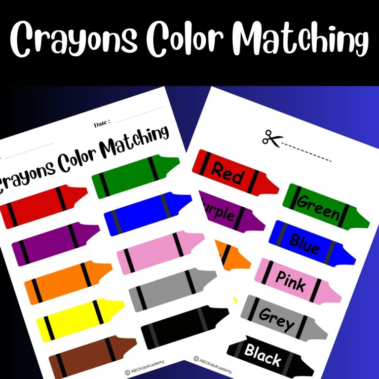 Crayon Color Matching Activity | Toddler Color Recognition & Fine Motor ...