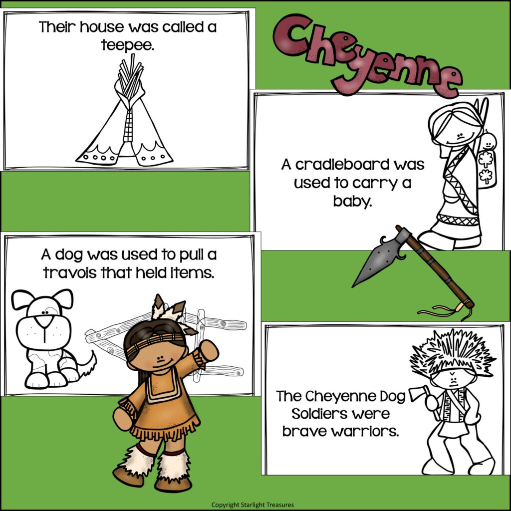 Cheyenne Tribe Mini Book for Early Readers - Native American Activities ...