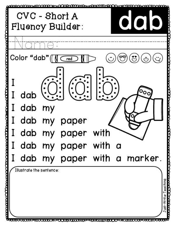 Reading Fluency Builders - CVC Short A - FREEBIE - Made By Teachers