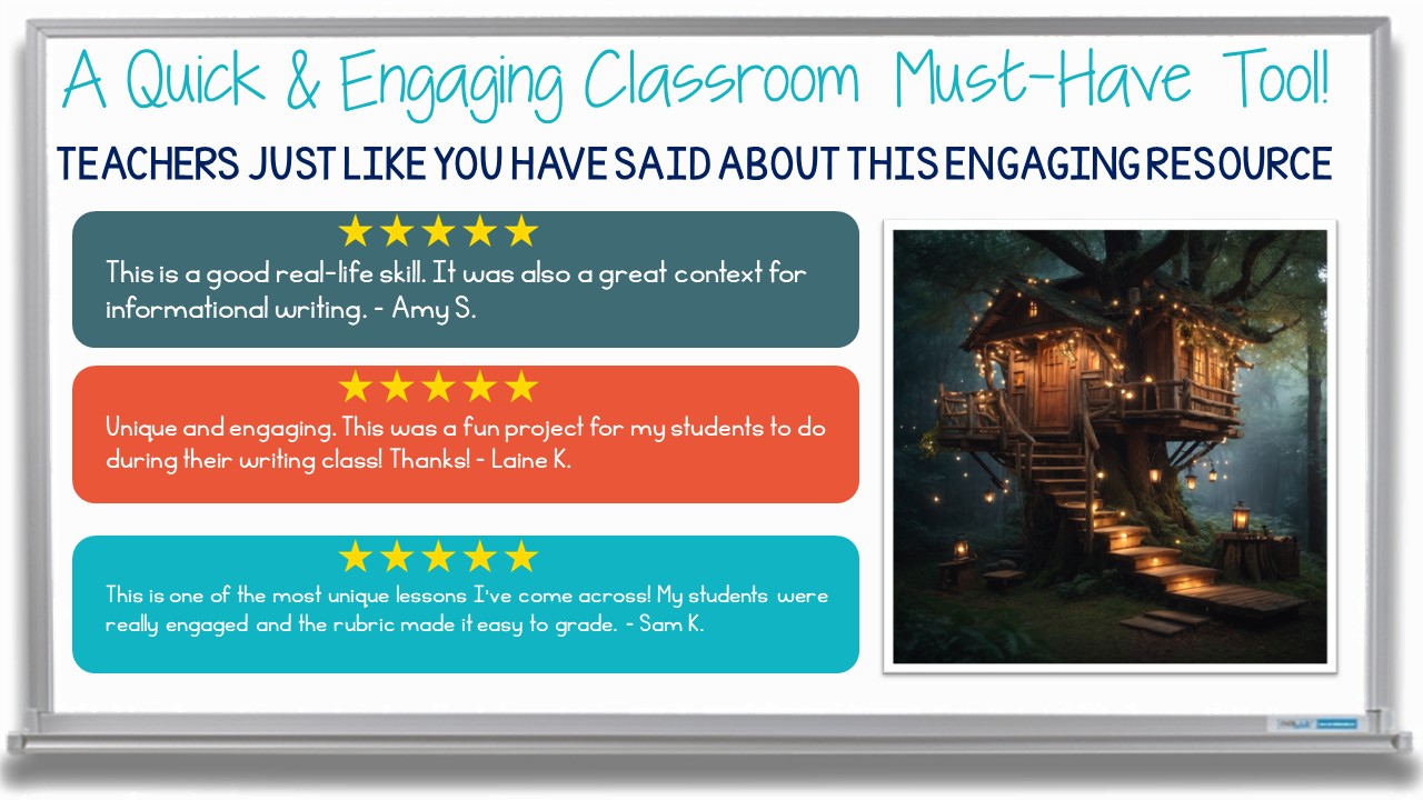 Sell a Treehouse Activity - Fun Creative Informational Writing Lesson ...