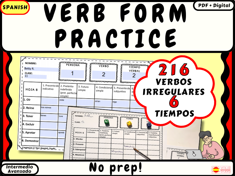 Spanish accent practice self-checking game 60 tasks La acentuación ...
