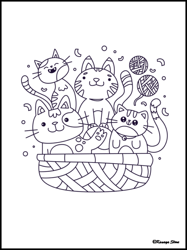 Cute Cats Coloring Pages | Made By Teachers
