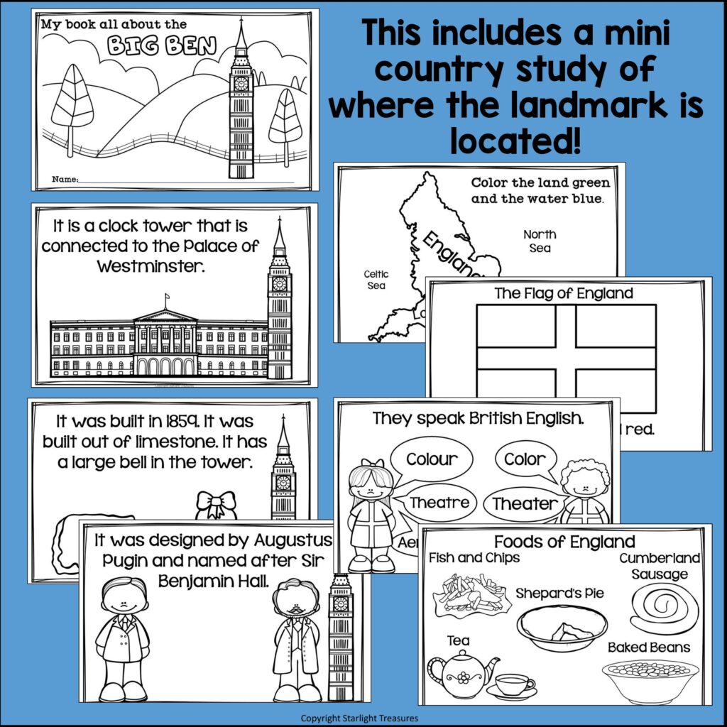 Big Ben Complete Unit for Early Learners - World Landmarks - Made By ...