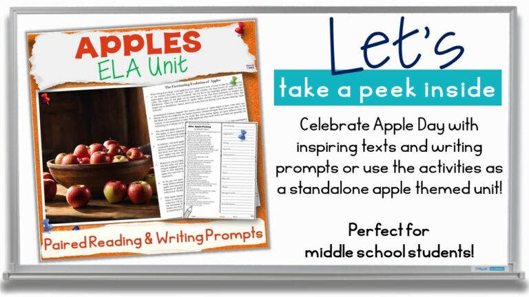 Apples Unit - Apple Day Activities, Warm-ups, Paired Reading, Writing ...