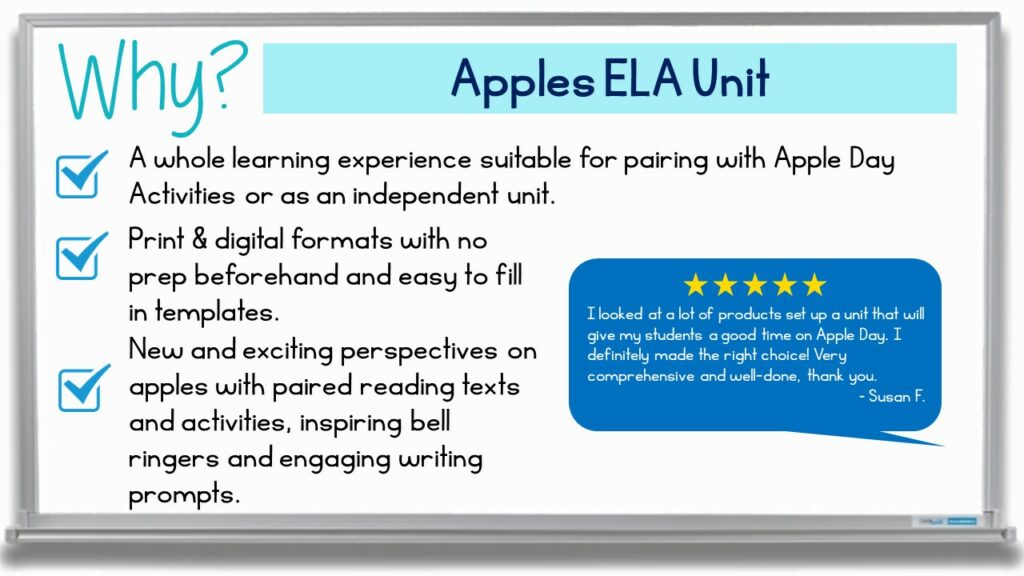 Apples Unit - Apple Day Activities, Warm-ups, Paired Reading, Writing ...