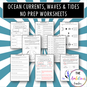 Ocean Currents, Waves & Tides Worksheets No Prep | Printable & Digital ...