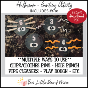 Spider - counting clip cards - numbers 1-10 - Halloween - printable ...