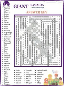 Giant Ramadan Word Search Puzzle Activity Ramadan Activities No Prep ...