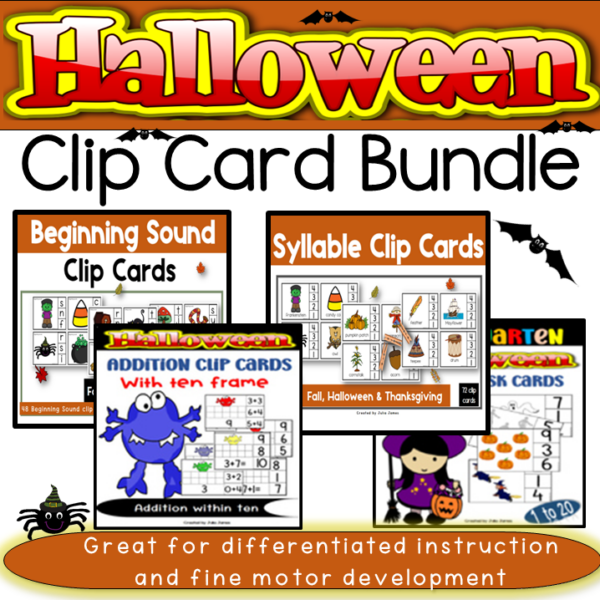 Halloween Clip Cards Bundle Activities | Made By Teachers