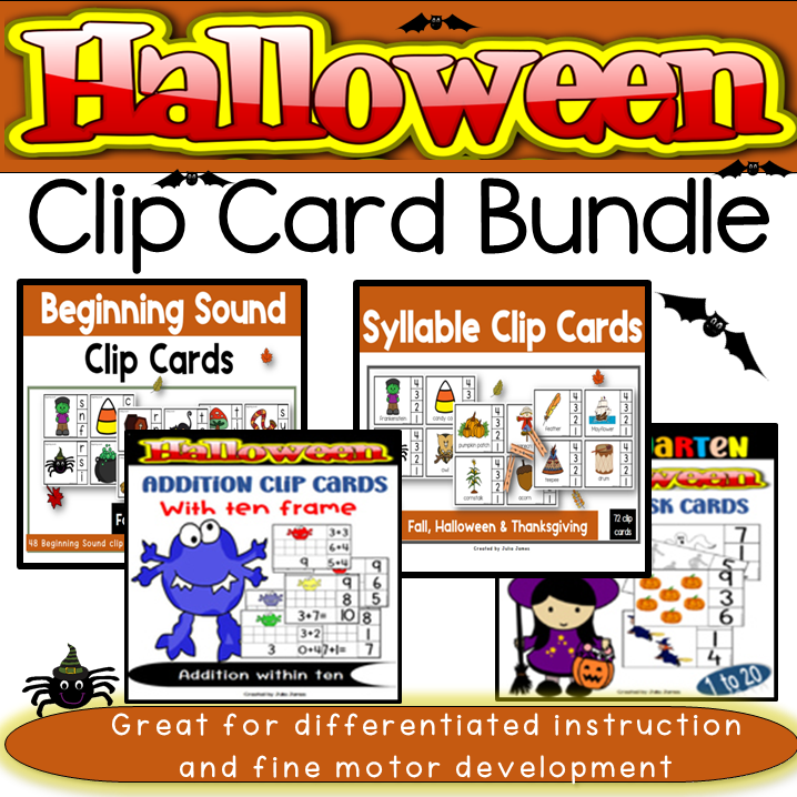 Halloween Clip Cards Bundle Activities | Made By Teachers