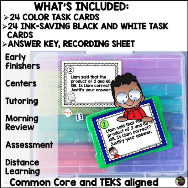 Multiplying 2 Digit by 1 Digit Numbers Task Cards | Made By Teachers
