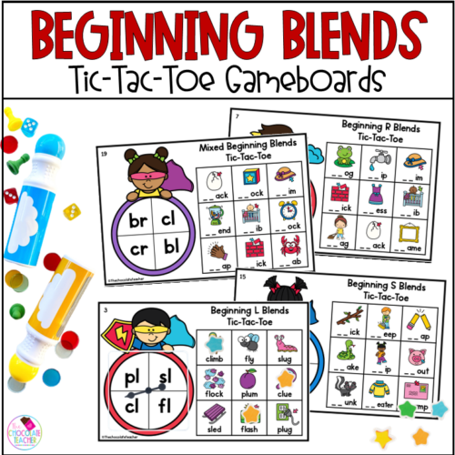 Beginning Blends Phonics Games - Tic Tac Toe - Made By Teachers