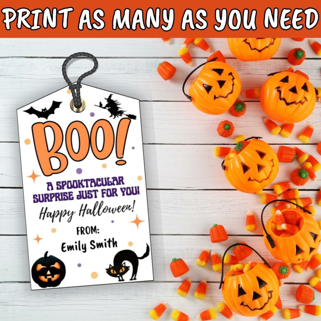 Customizable Halloween Favor Tags: A Personalized Touch to Classroom ...