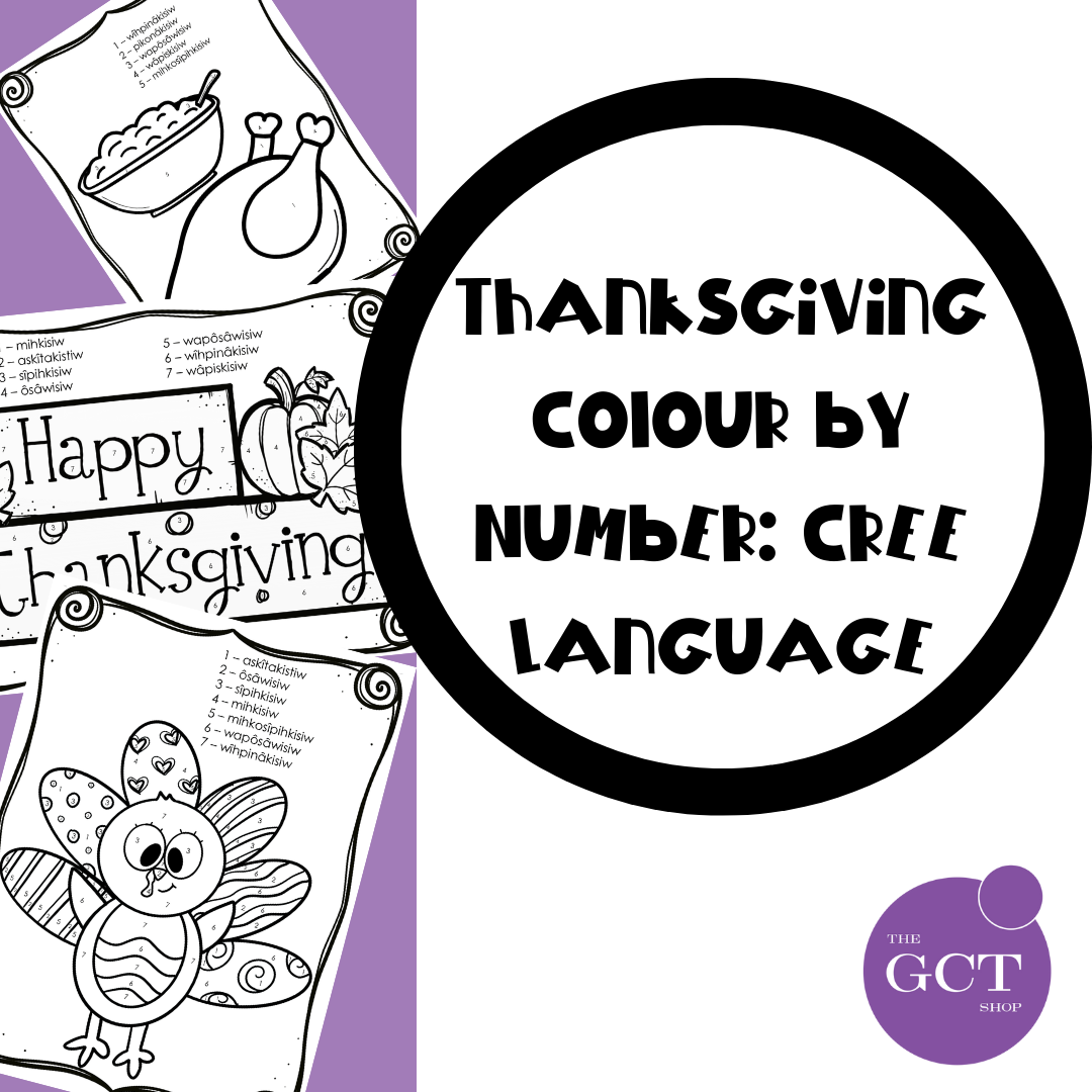 Thanksgiving Colour/Color by Number: Cree Language | Made By Teachers