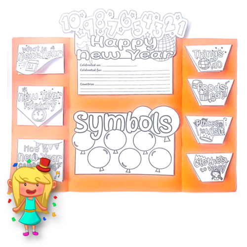 New Year Lapbook With Reading Comprehension Activities - Made By Teachers