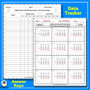 4-Digit Subtraction With Regrouping Worksheets | Differentiated, Graph ...