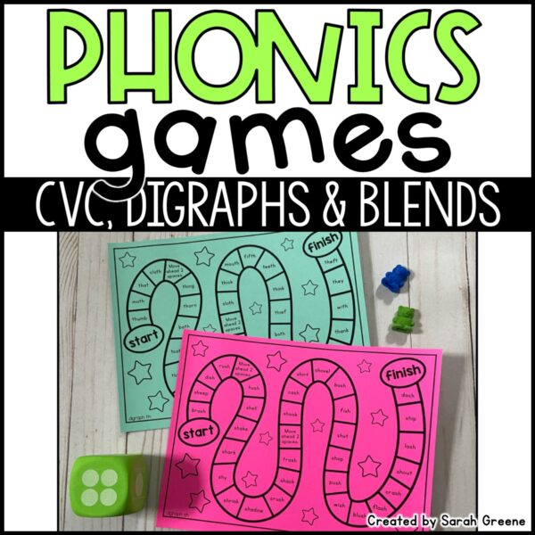 No-Prep Phonics Games for CVC Words, Digraphs, and Blends | Made By ...