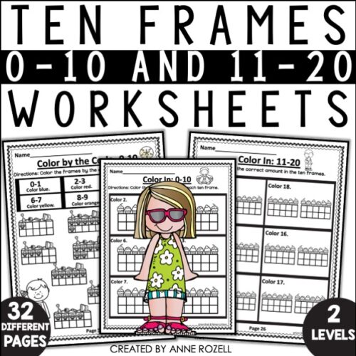 Ten Frames Worksheets | Numbers to 0-10 and 11-20 | Summer Theme - Made ...