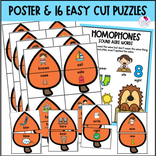 Homophones 1st grade Grammar Worksheets, Puzzles, Poster, Craft | Made ...