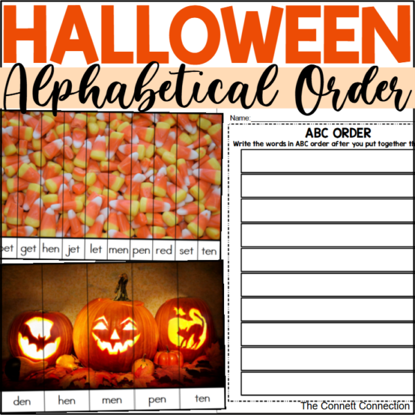 Halloween Alphabetical Order Puzzles | Made By Teachers