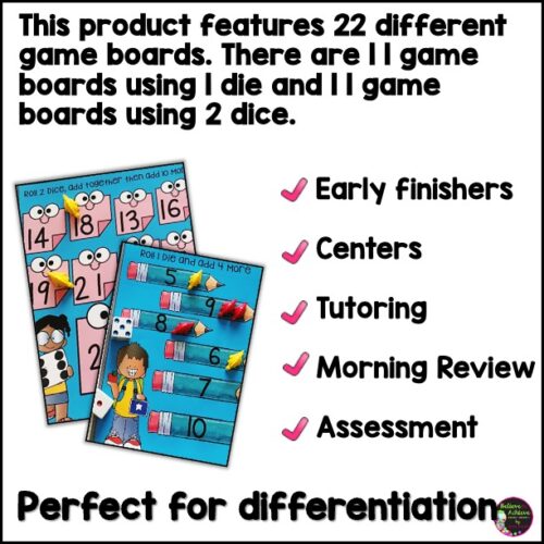 Back to School Addition Bump Games | Back to School Math - Made By Teachers