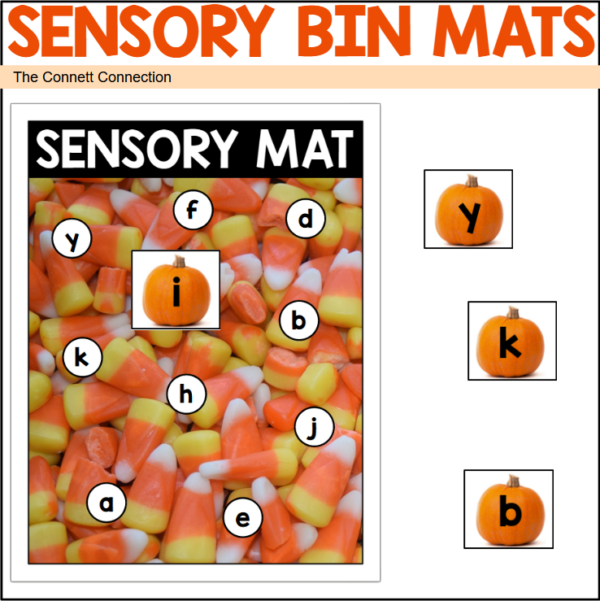 Halloween Alphabet Sensory Bin Mats | Made By Teachers