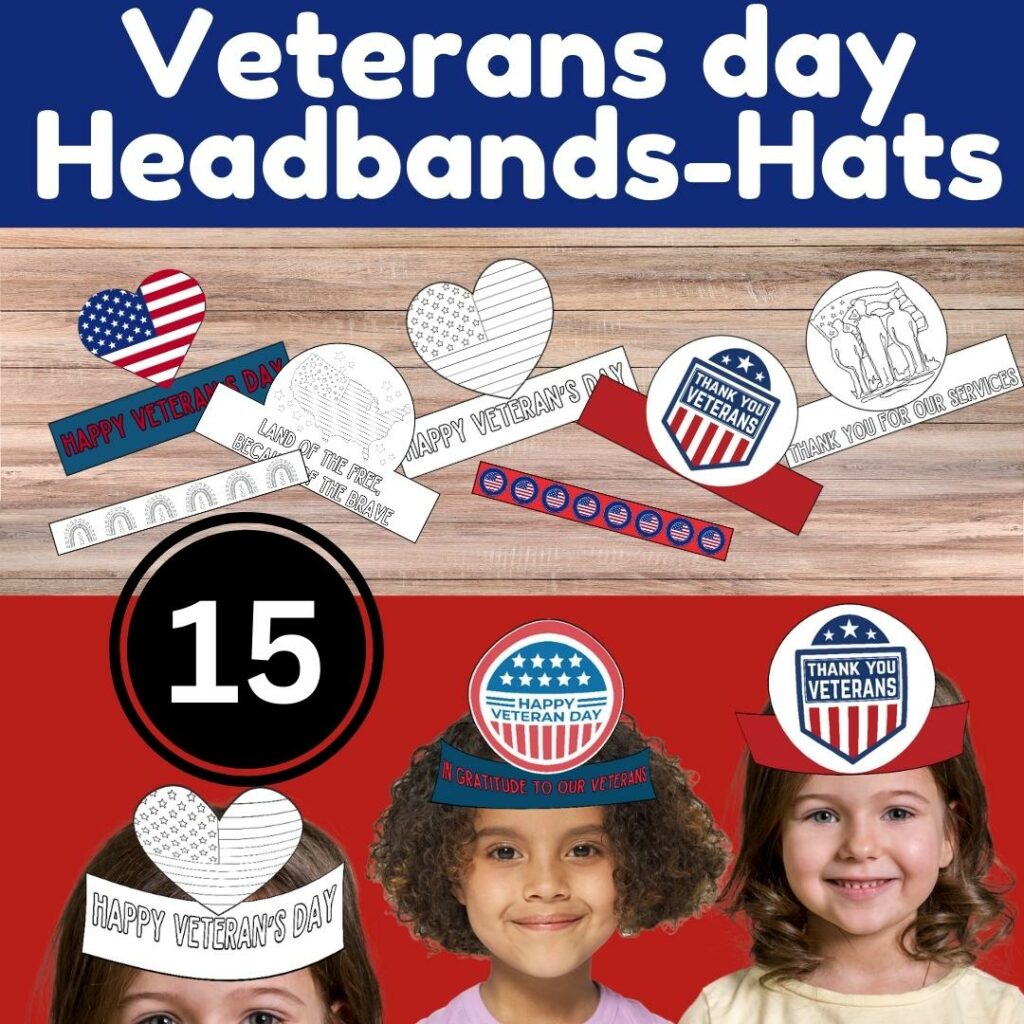 Veterans Day Craft Hats Crowns Headbands Crown Template - Veteran's Day ...