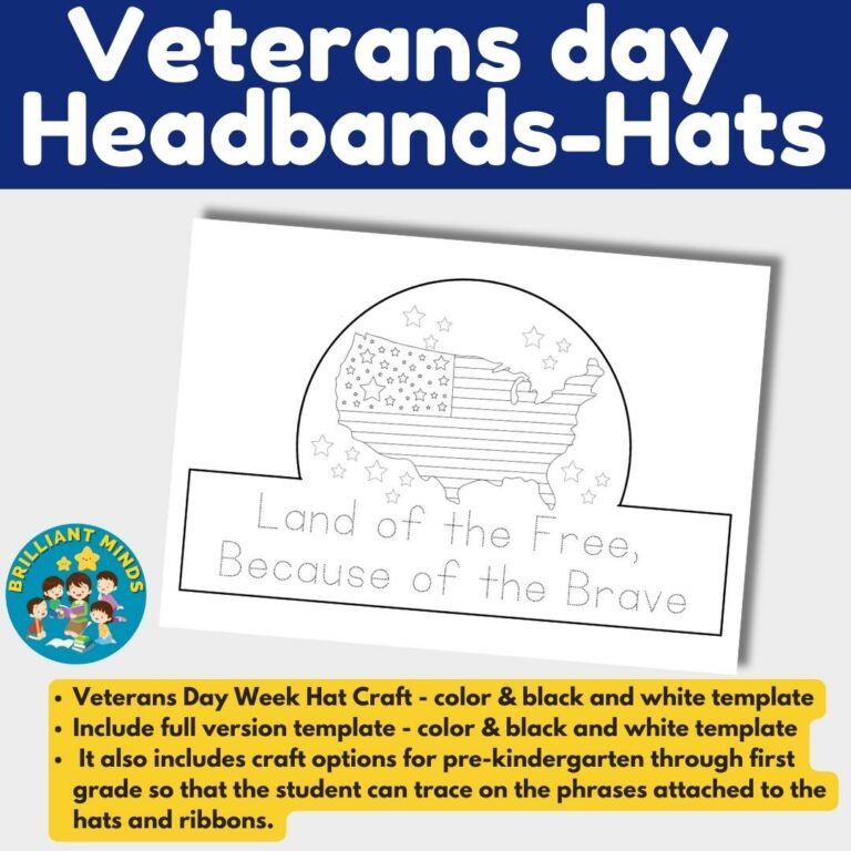 Veterans Day Craft Hats Crowns Headbands Crown Template - Veteran's Day ...
