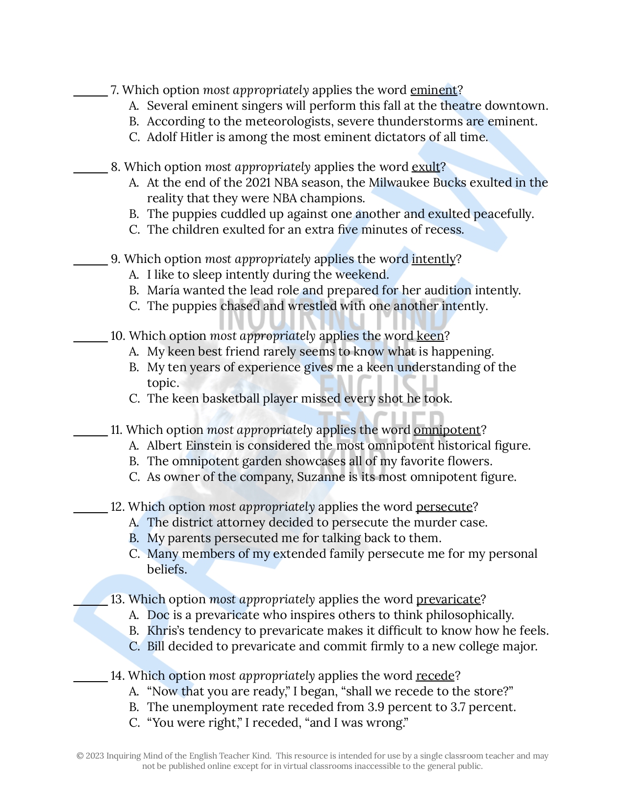 1984 by George Orwell Vocabulary Development Games and Activities ...