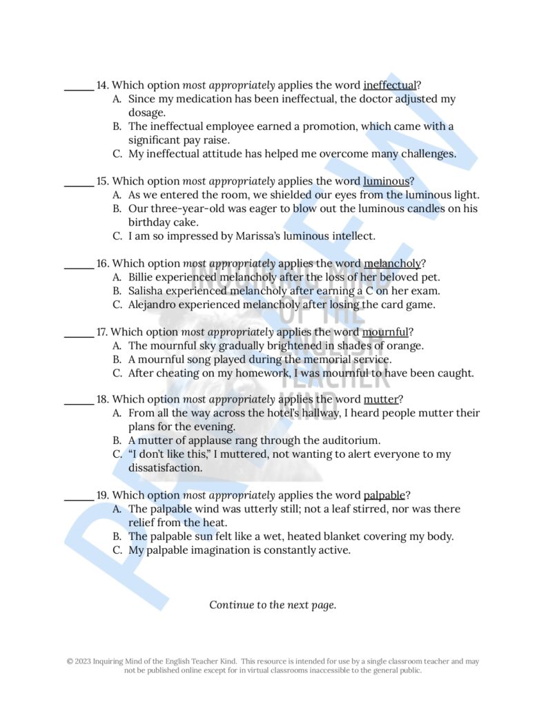 1984 by George Orwell Vocabulary Development Games and Activities ...