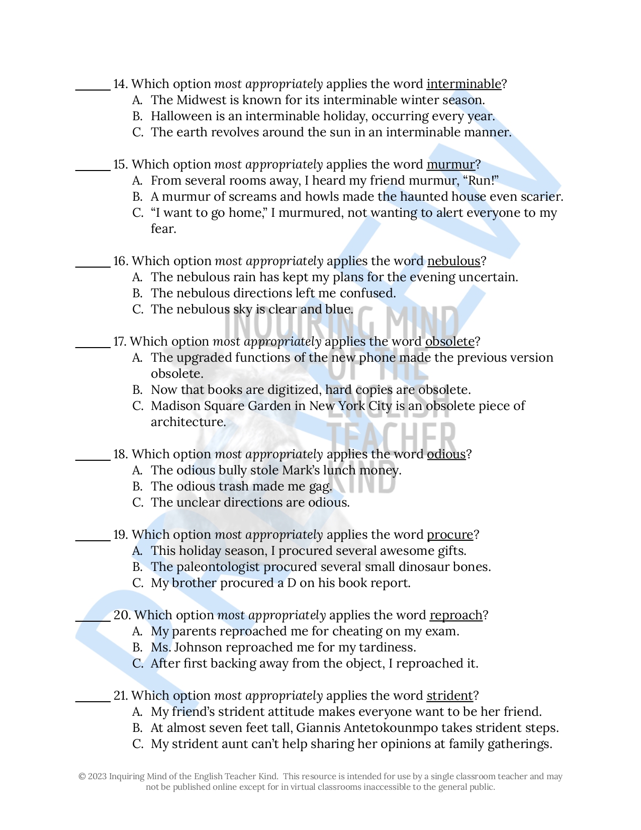 1984 by George Orwell Vocabulary Development Games and Activities ...